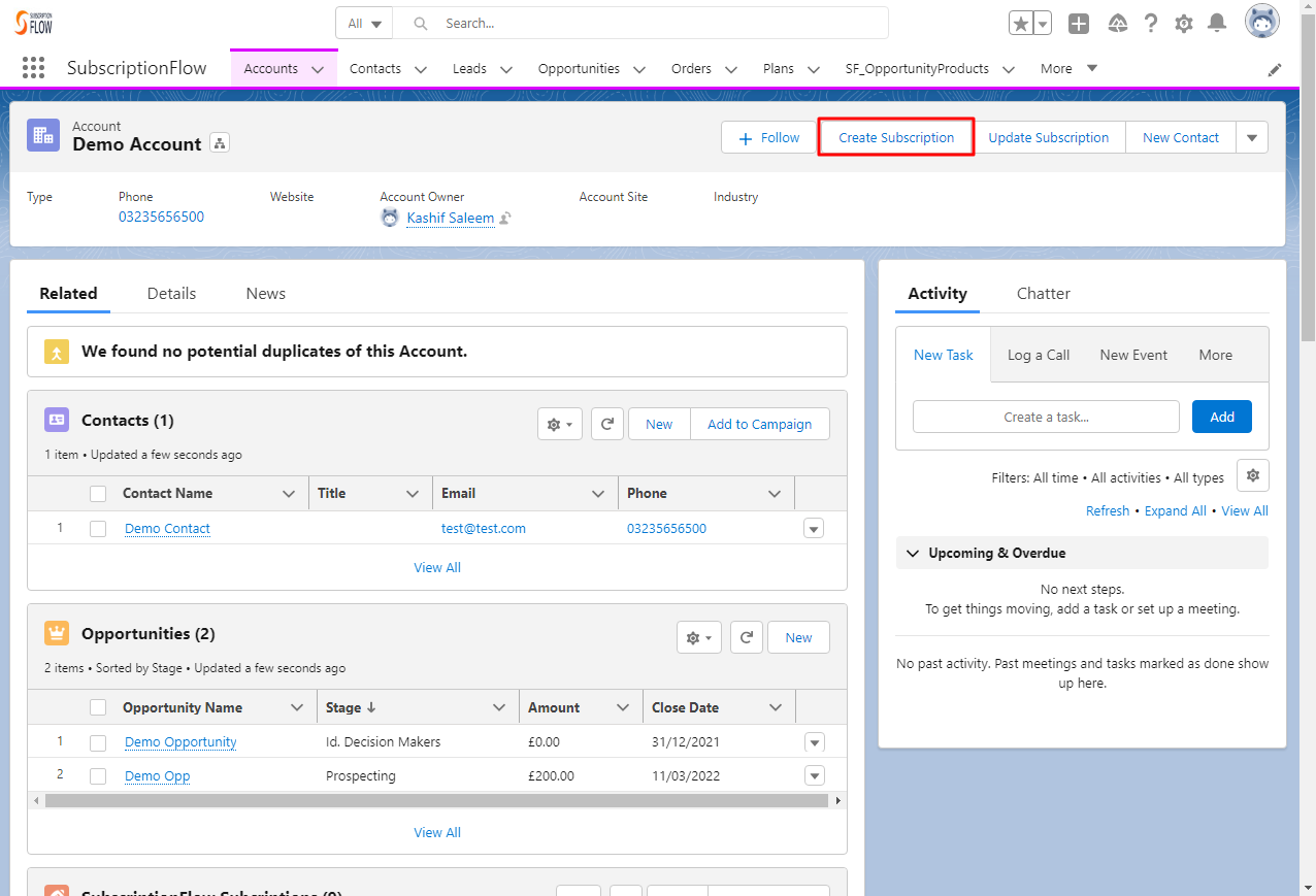 Subscription Software Integrated with Salesforce - SubscriptionFlow